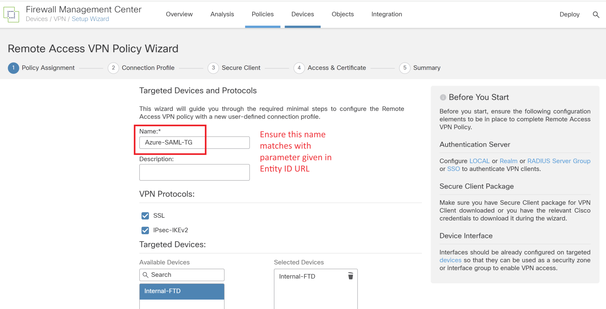 Cisco FTD AnyConnect Azure SAML Authentication Easy Way
